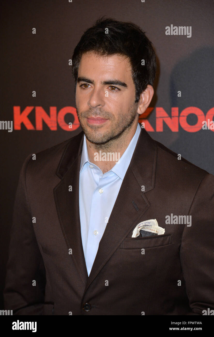 LOS ANGELES, CA - OCTOBER 7, 2015: Director Eli Roth at the Los Angeles ...
