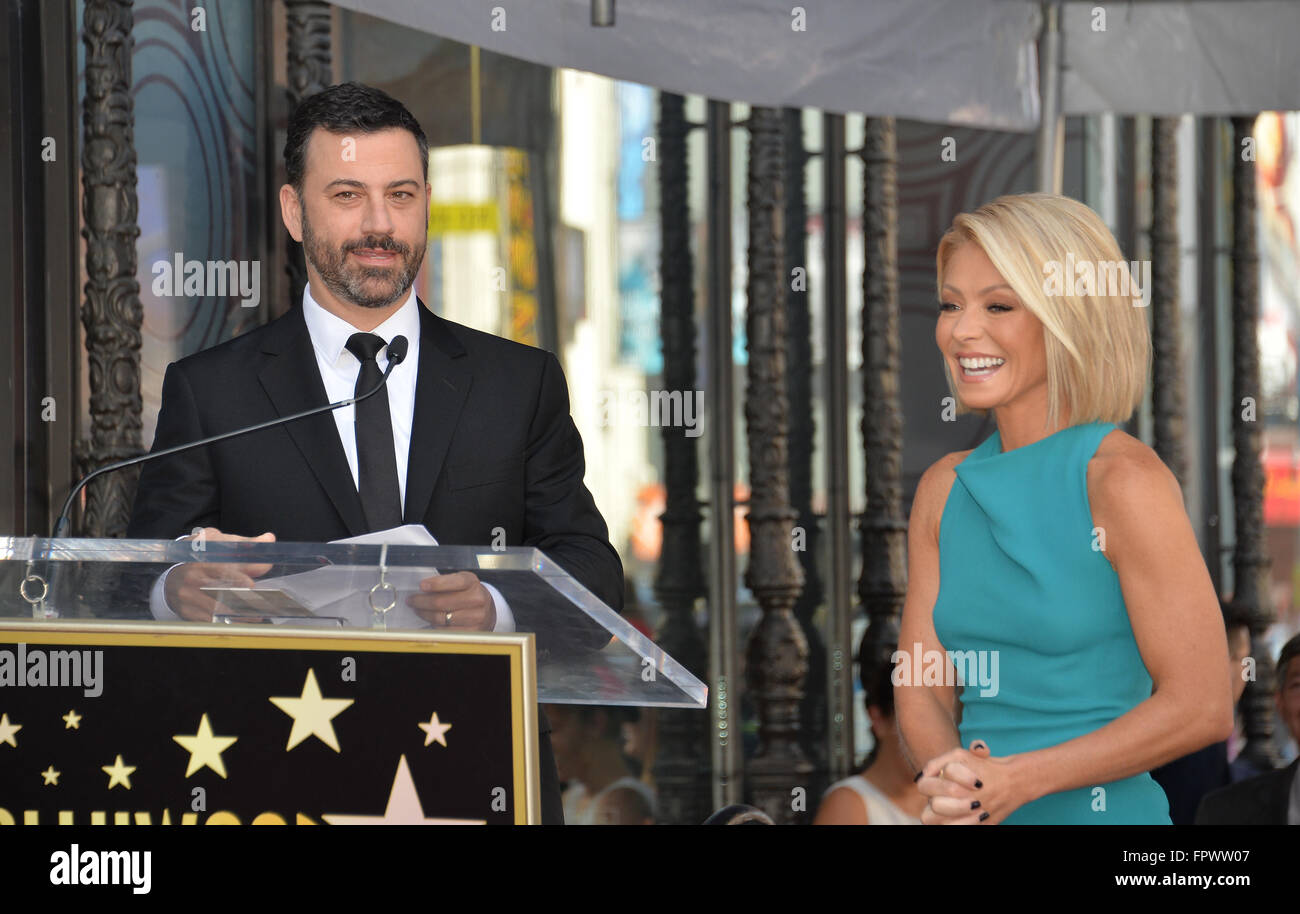 Kelly ripa hollywood boulevard hi-res stock photography and images - Alamy
