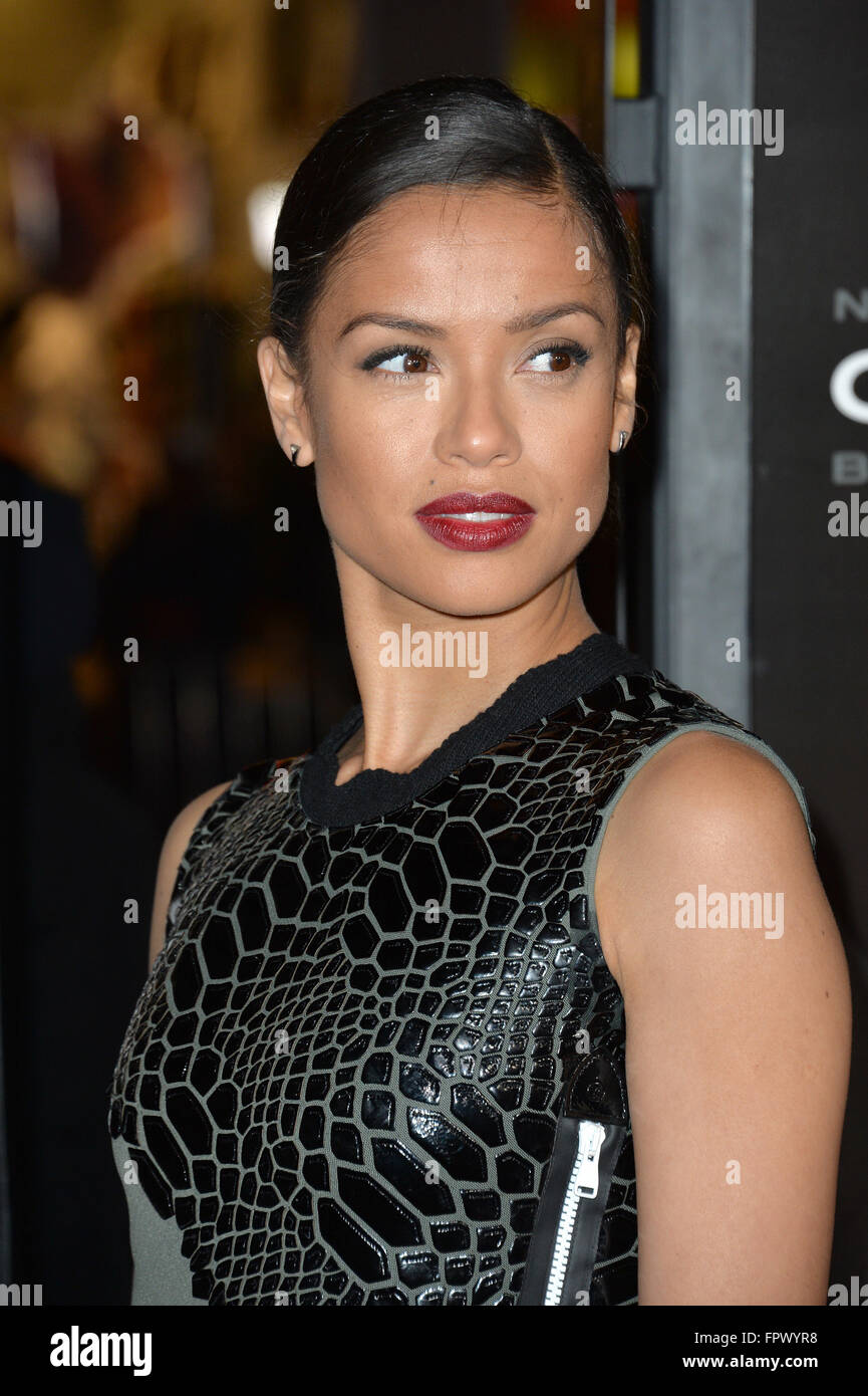 LOS ANGELES, CA - NOVEMBER 10, 2015: Actress Gugu Mbatha-Raw at the ...