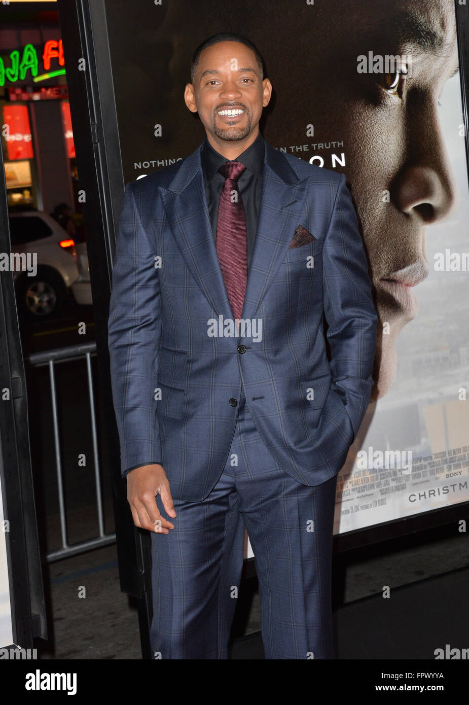 LOS ANGELES, CA - NOVEMBER 10, 2015: Actor Will Smith at the premiere ...