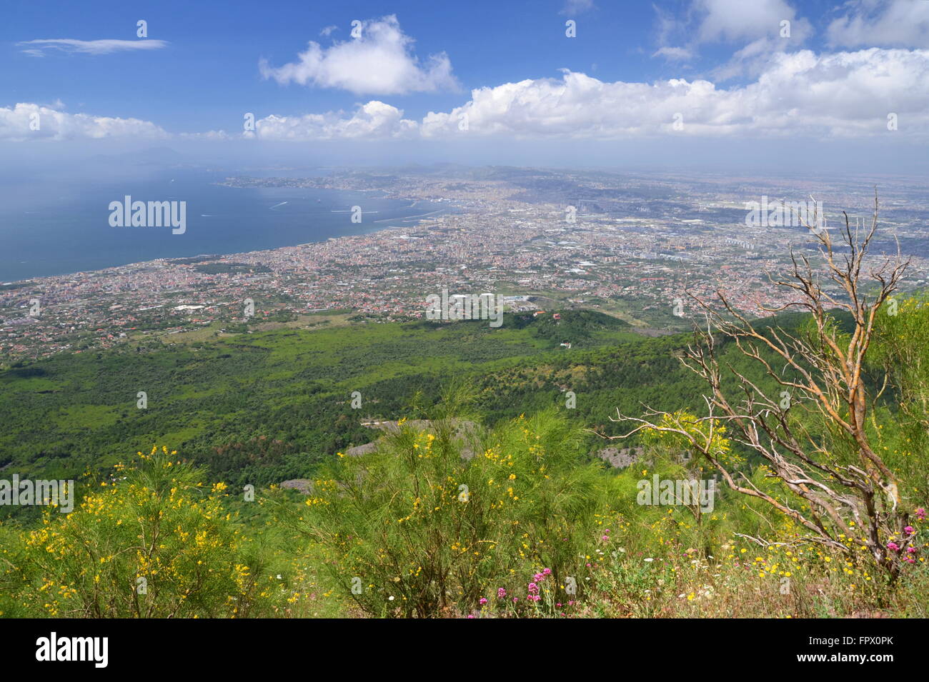 Breathtaking picturesque landscape of Naples and Gulf of Naples, Italy ...