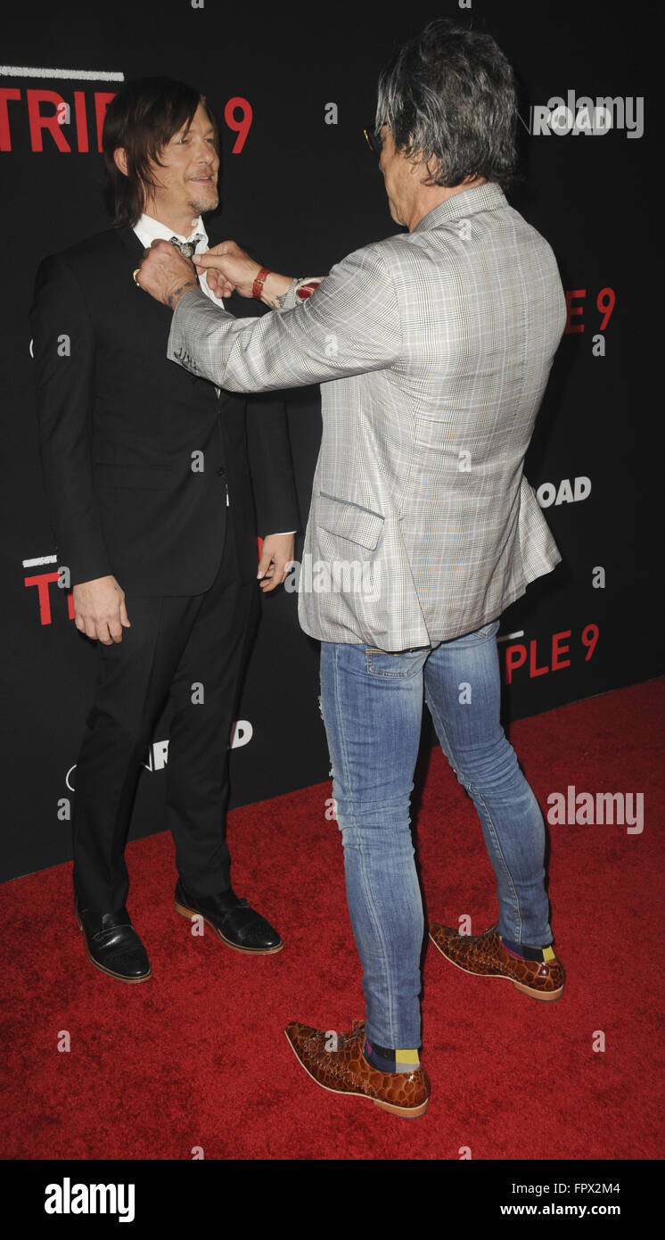 Film Premiere Triple 9 Featuring: Norman Reedus, Mickey Rourke Where ...