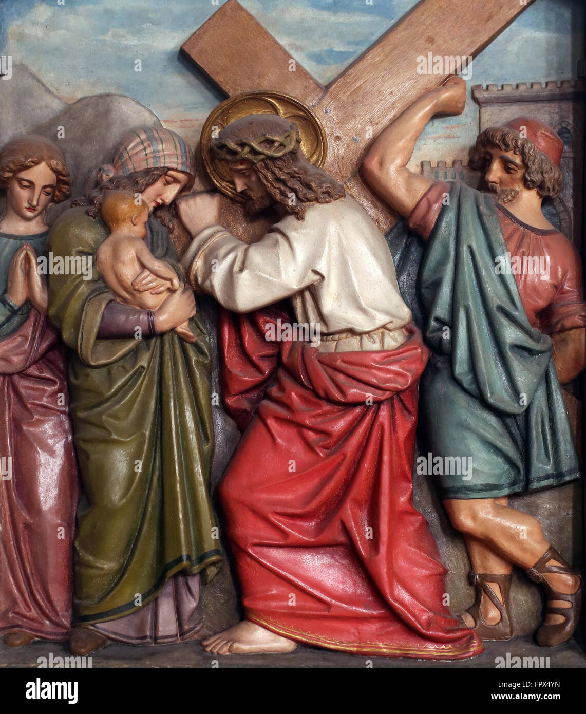 Jesus meets the daughters of Jerusalem, 8th Stations of the Cross, the ...