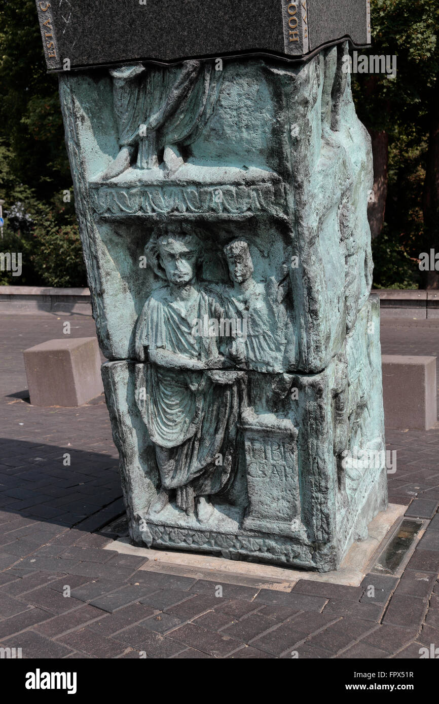 The Noviomagus ("God's Pillar") monument (actually a sundial) outside ...