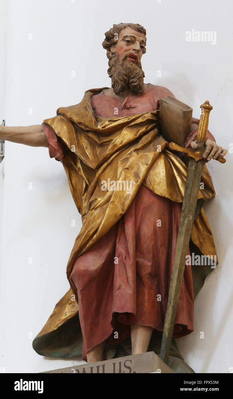 Saint Paul the Apostle, Basilica of St. Vitus in Ellwangen, Germany on ...