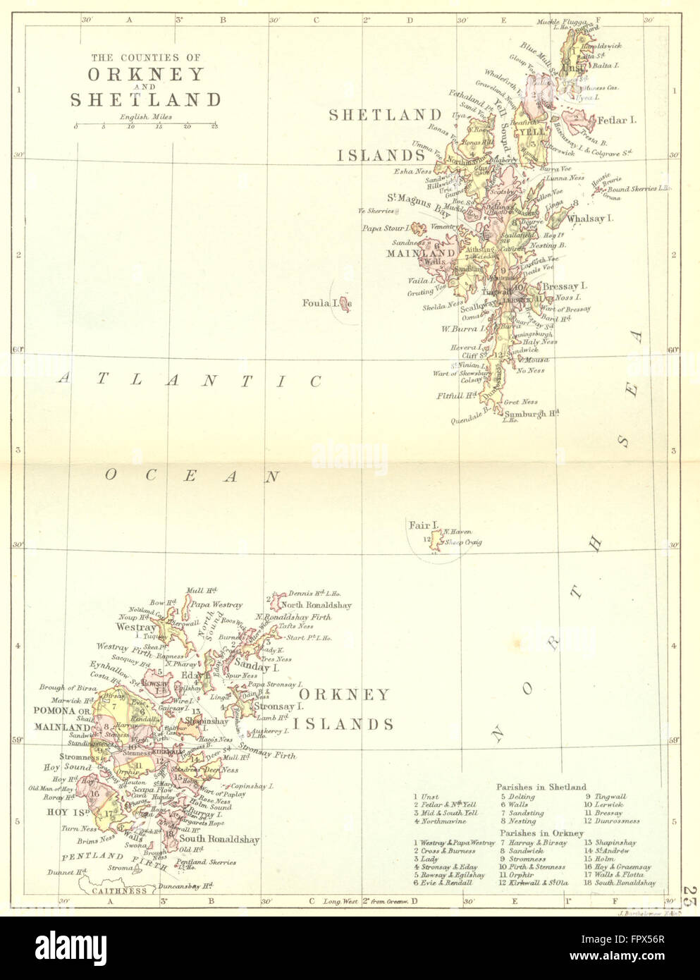 Orkney islands scotland map hi-res stock photography and images - Alamy