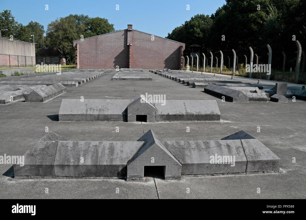 Memorial showing a miniature version of the whole camp in the Camp ...