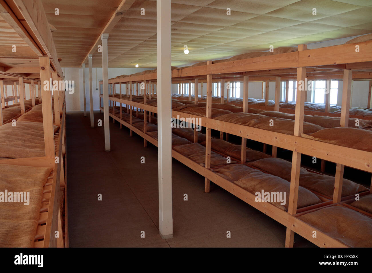Mock up of a bunk room (or dormitory) in the Camp Vught National ...
