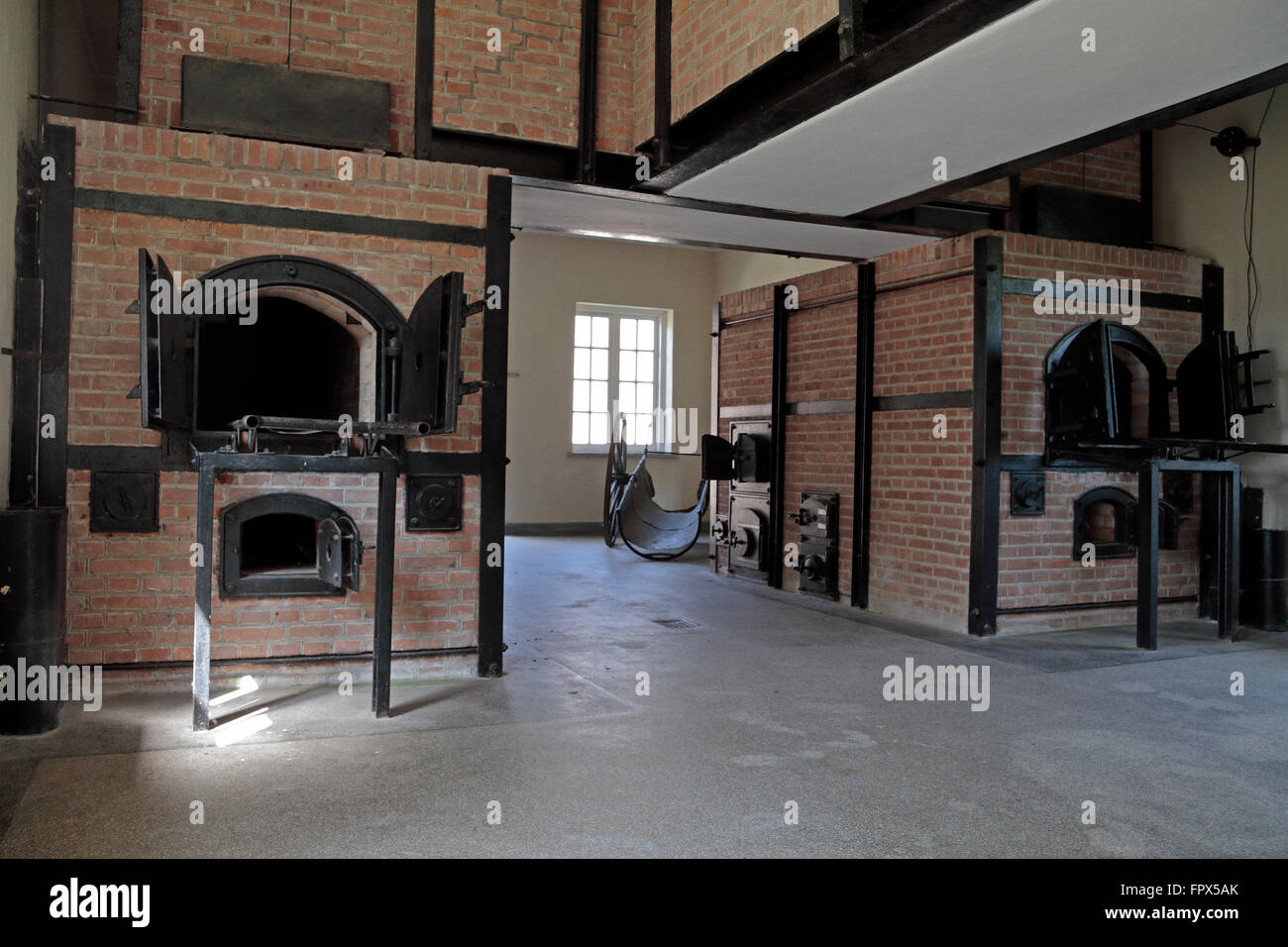 Two of the ovens in the crematorium building in the Camp Vught National ...