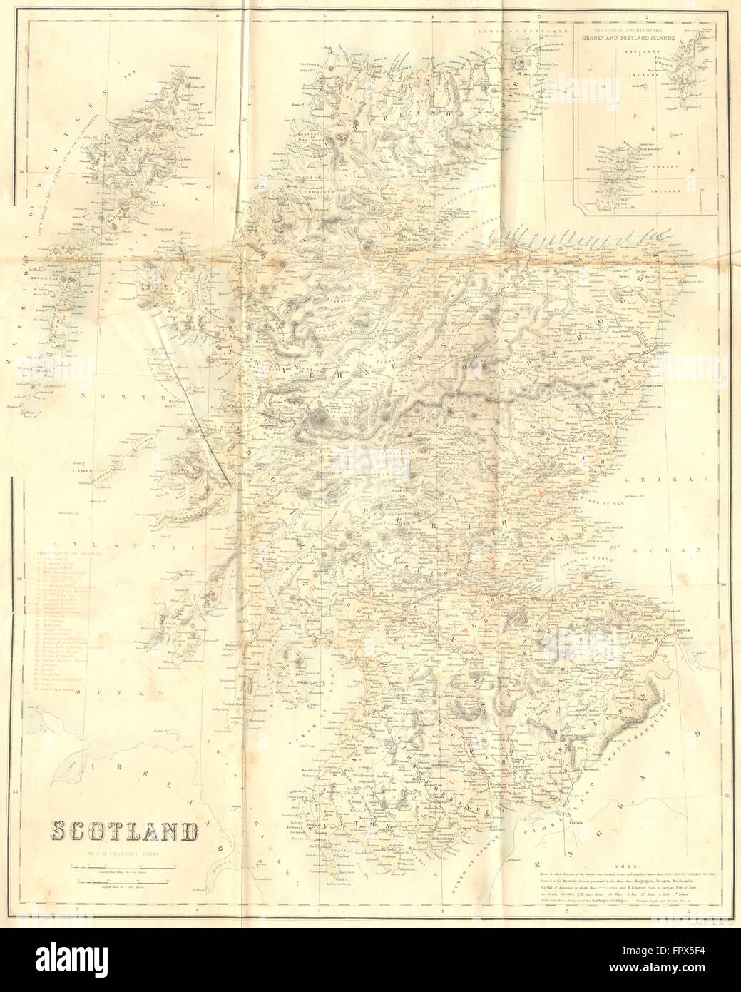 SCOTLAND: Fullarton, 1856 antique map Stock Photo - Alamy