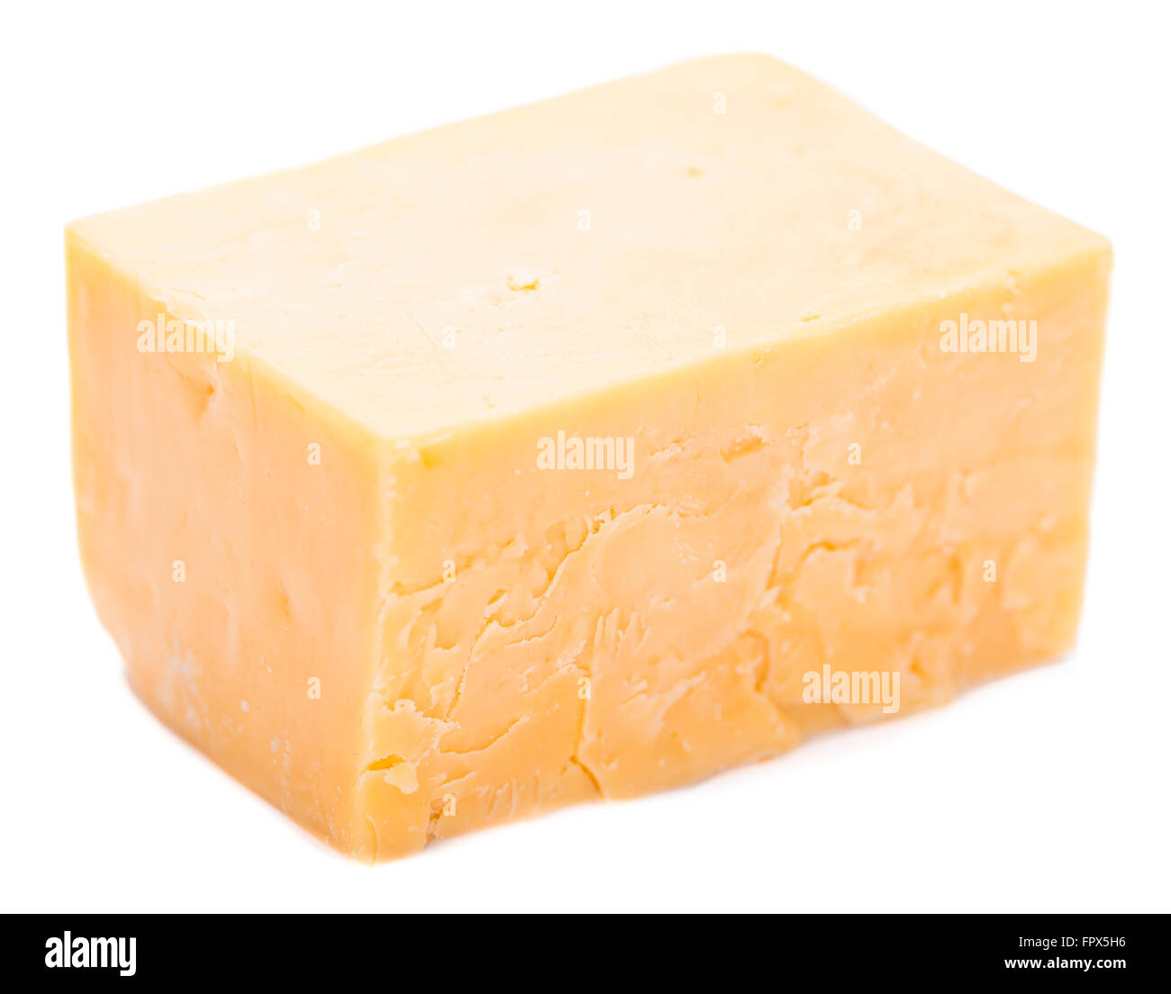 Diced Cheddar isolated on pure white background (close-up shot Stock ...