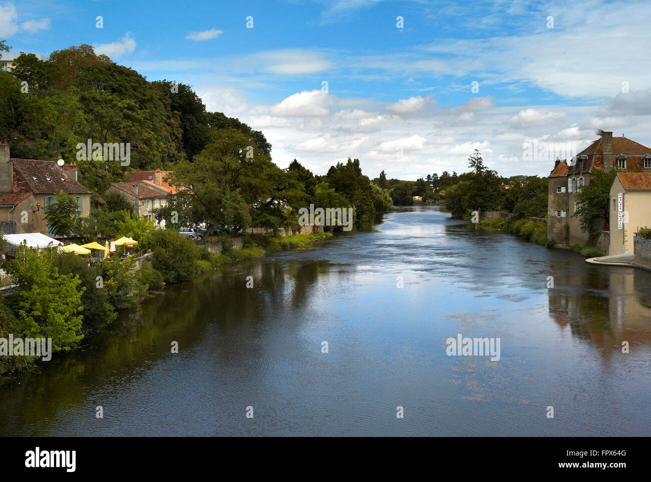 The Vienne river at Montmorillon, France Stock Photo - Alamy