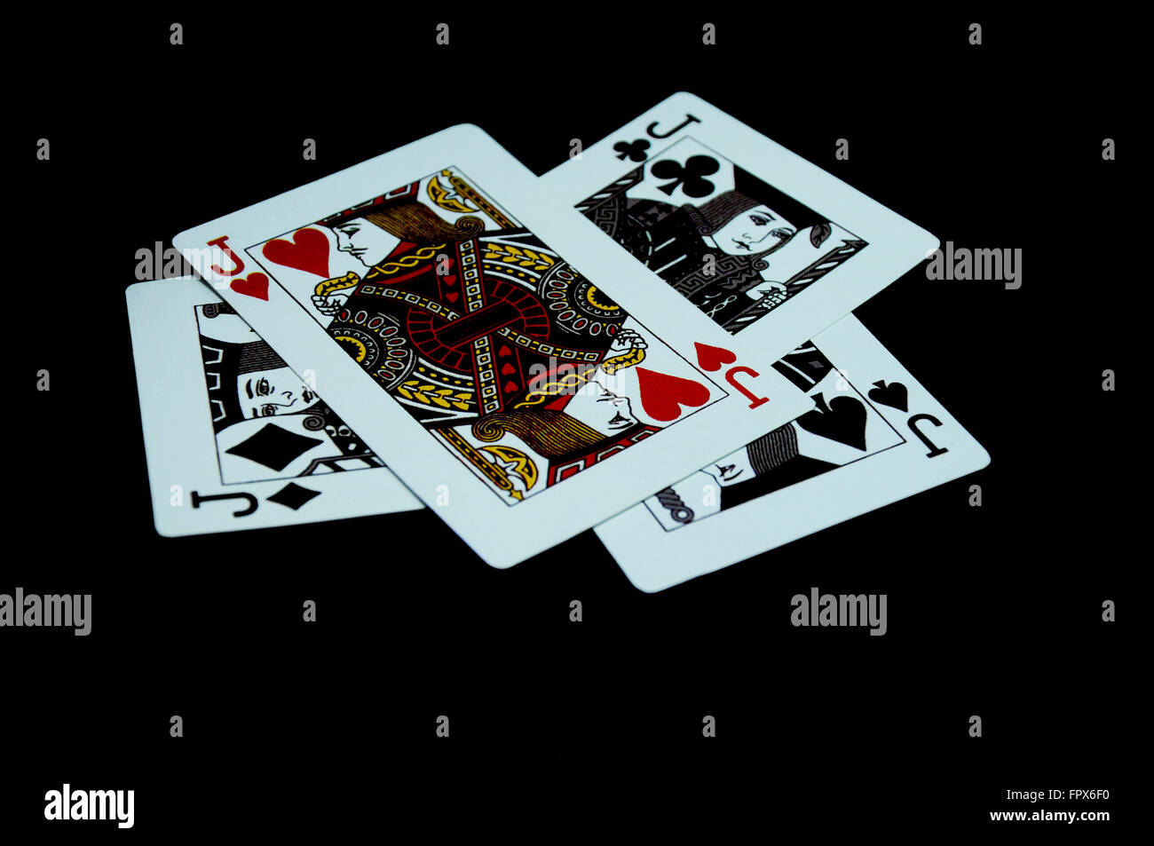 Four jacks playing cards hi-res stock photography and images - Alamy