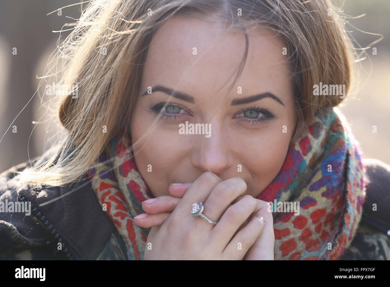 Woman blinking eyes hi-res stock photography and images - Alamy