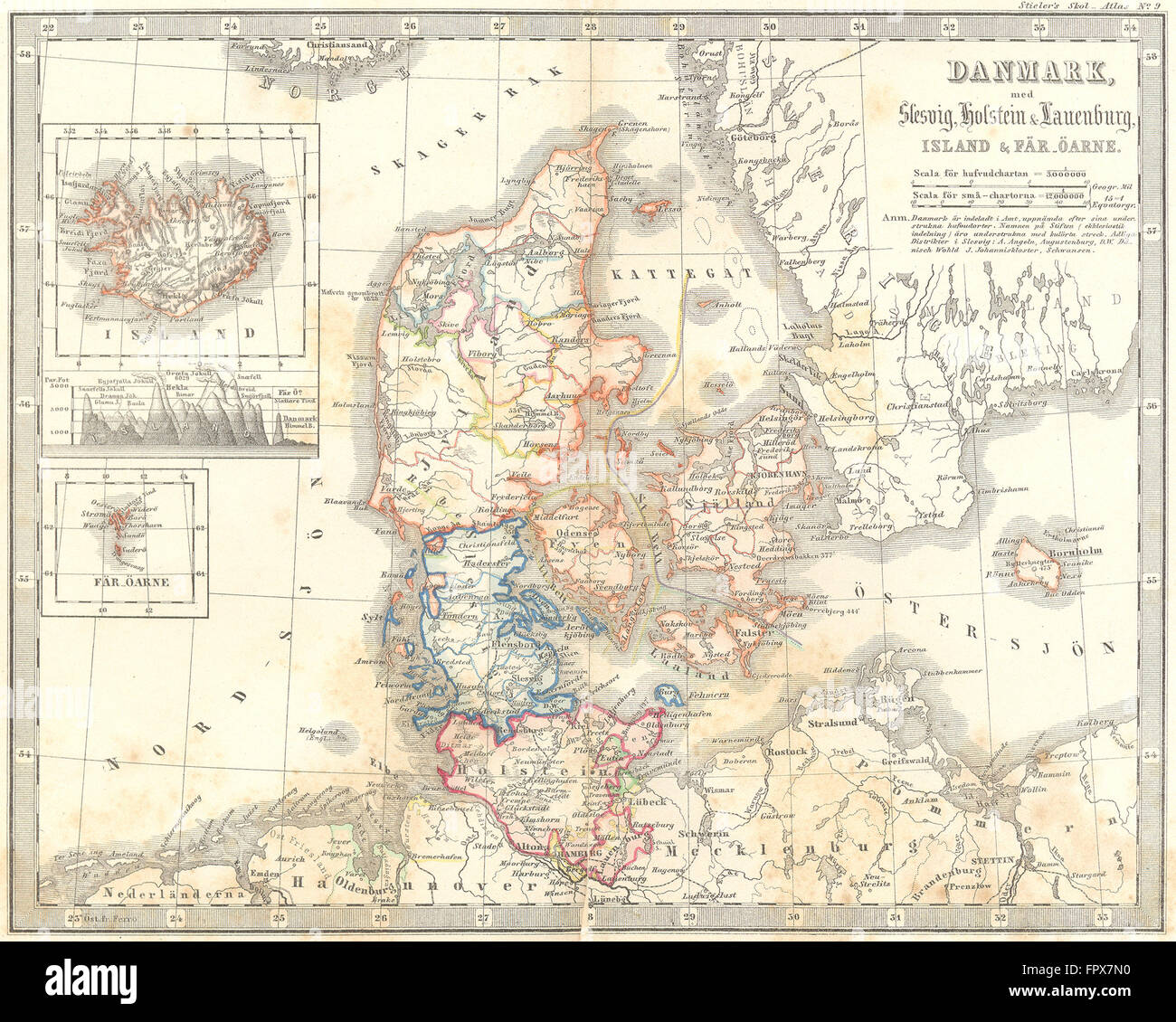 Danmark map hi-res stock photography and images - Alamy