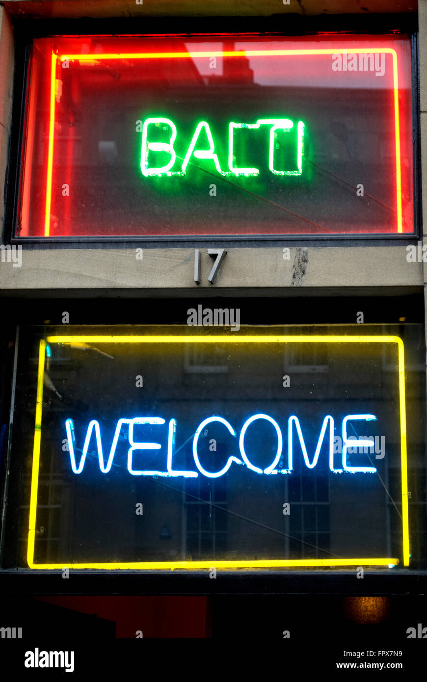 Balti House Restaurant Sign Stock Photos & Balti House Restaurant Sign ...