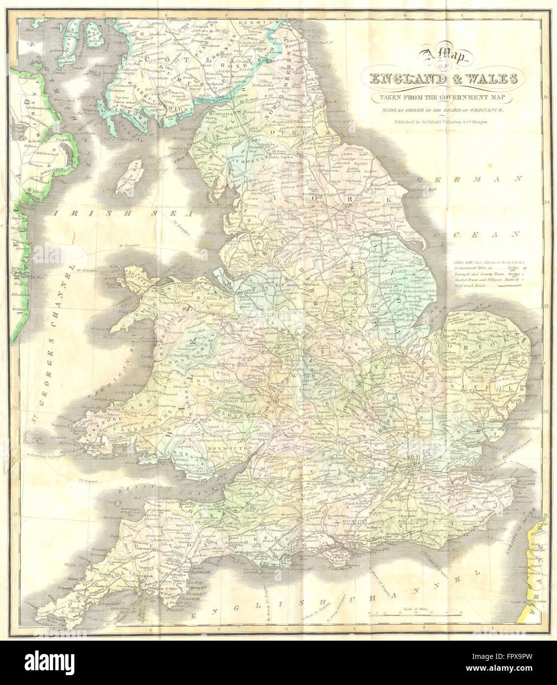 Map of england 1834 hi-res stock photography and images - Alamy