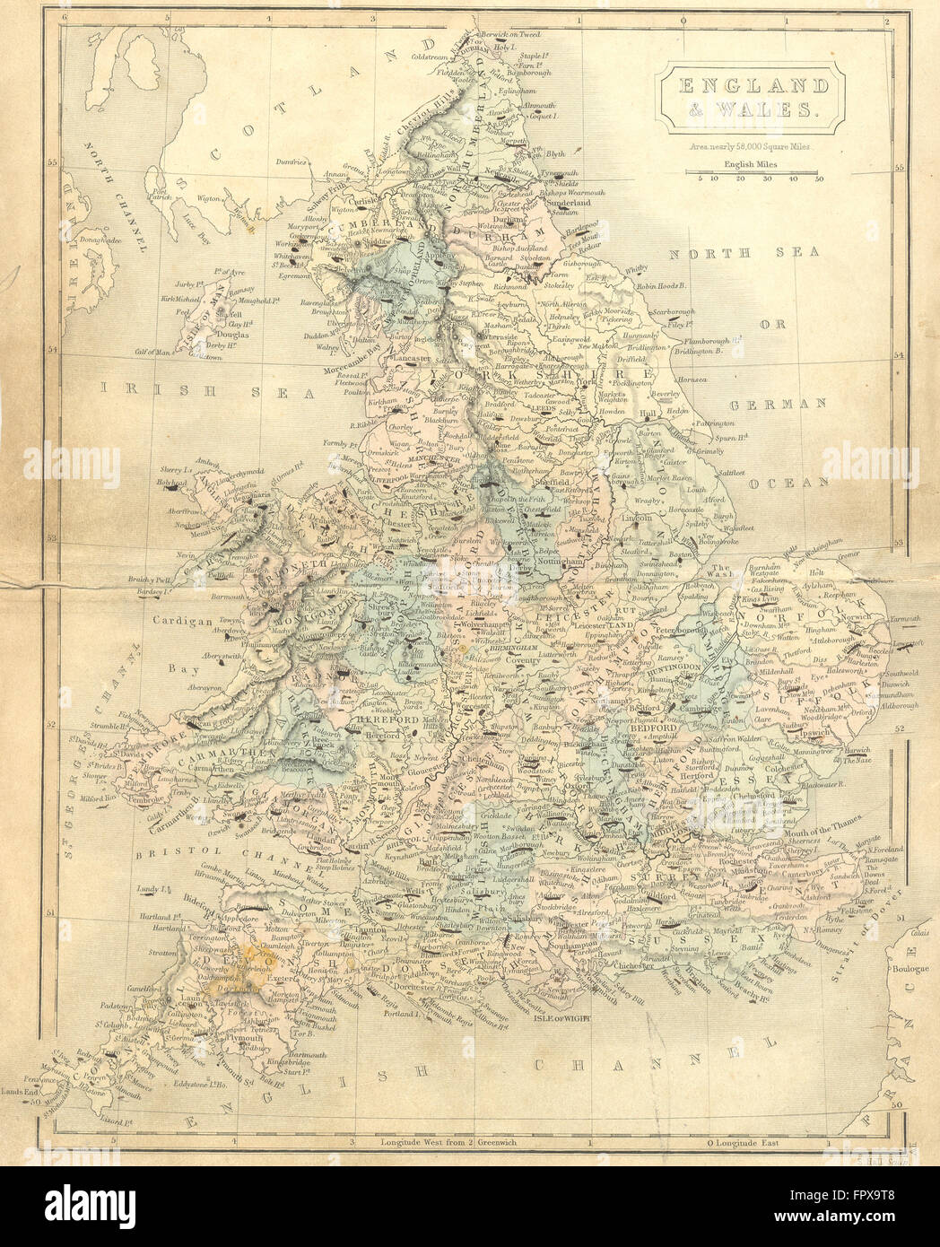 1850 map uk hi-res stock photography and images - Alamy