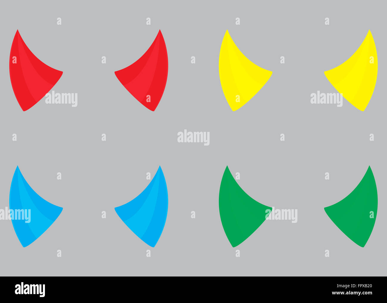 Horns devil set color. Horn and devil, demon horn evil, horn color ...
