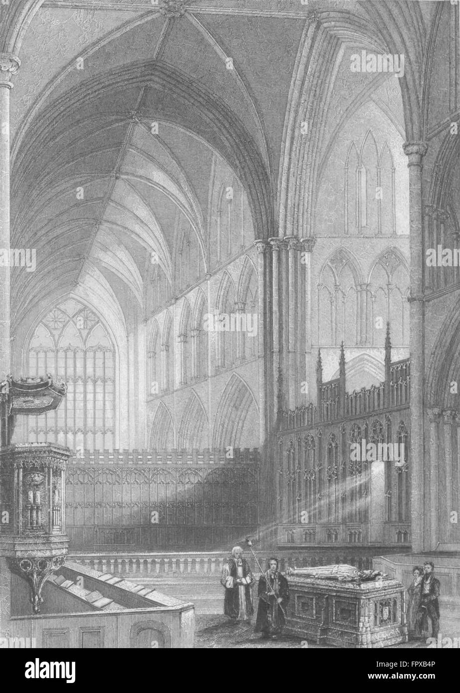 Worcester cathedral engraving hi-res stock photography and images - Alamy