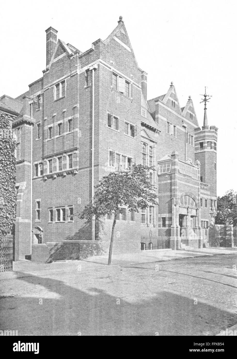 WORCESTER: Victoria Inst, Science School Sansome, antique print c1900 ...