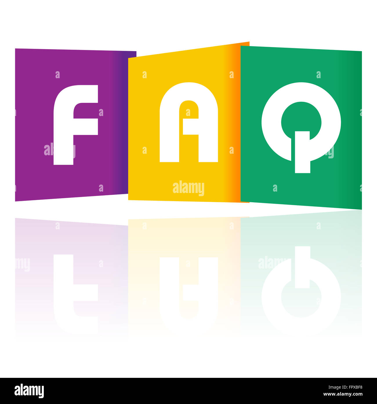 FAQ paper text on a white background Stock Photo - Alamy