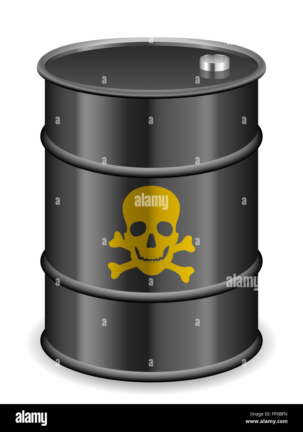 Oil barrel on a white background Stock Photo - Alamy