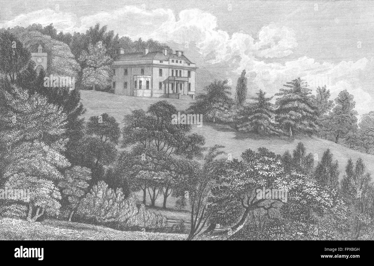 SHROPS: Lodge Ludlow Salwey: West, antique print 1830 Stock Photo - Alamy