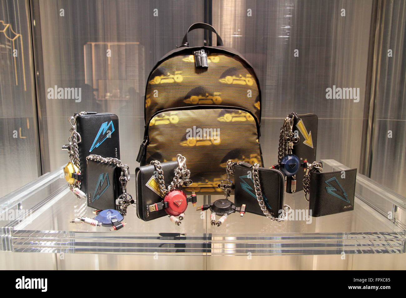 Brand window Prada store in via Condotti Rome Italy, shopping luxury ...