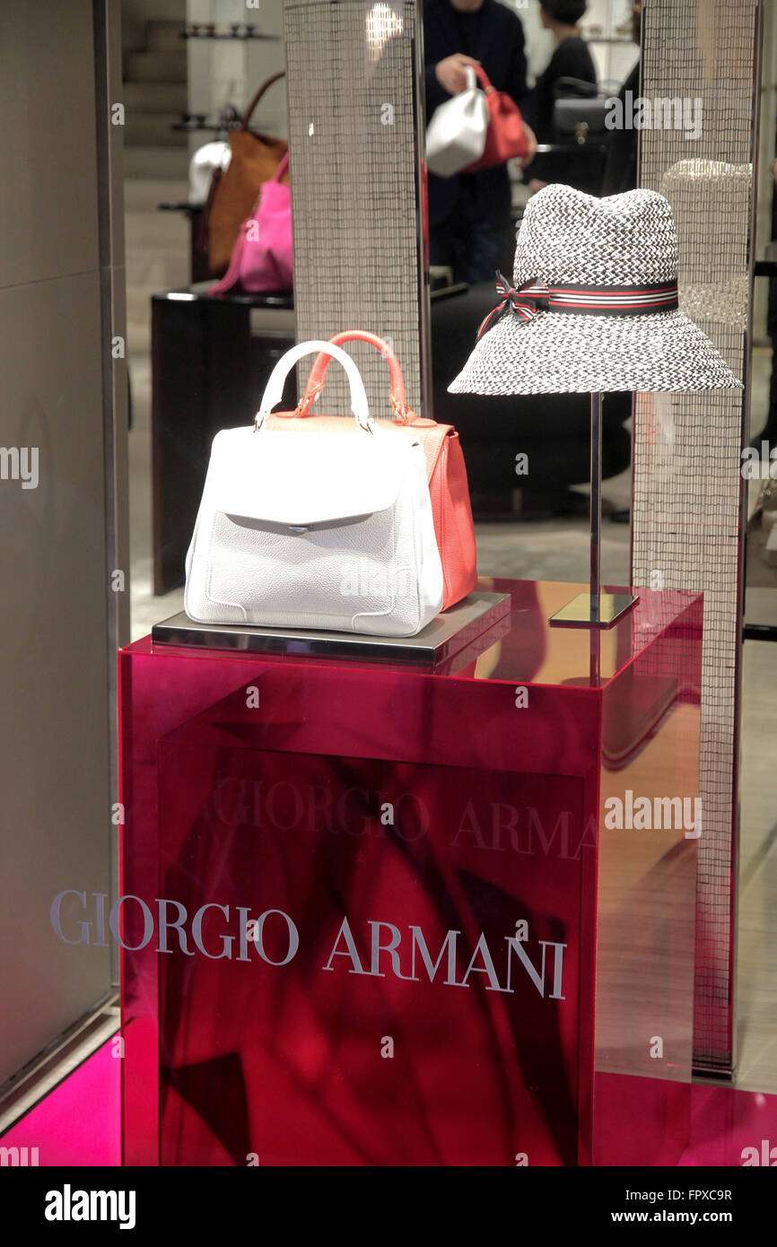 Brand window Giorgio Armani store in via Condotti Rome Italy, shopping ...