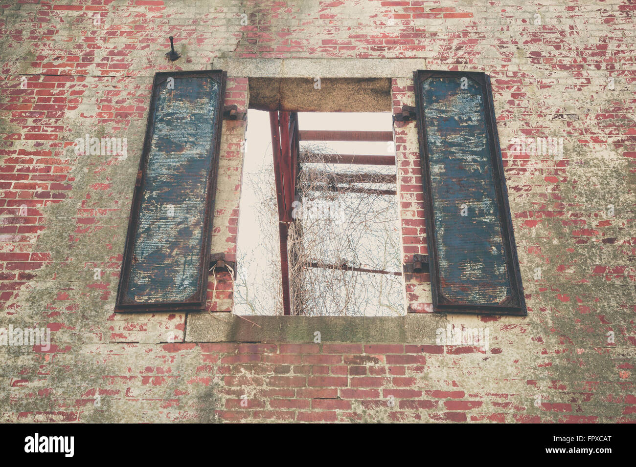 Details of an old window and shutters at an old military fort Stock ...