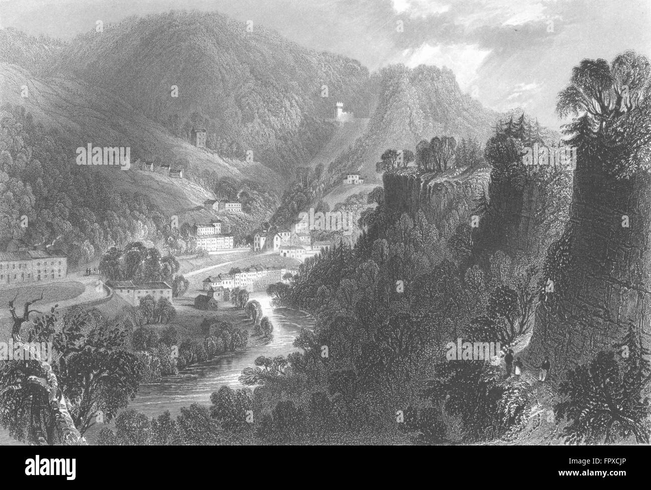 Matlock bath view Black and White Stock Photos & Images - Alamy