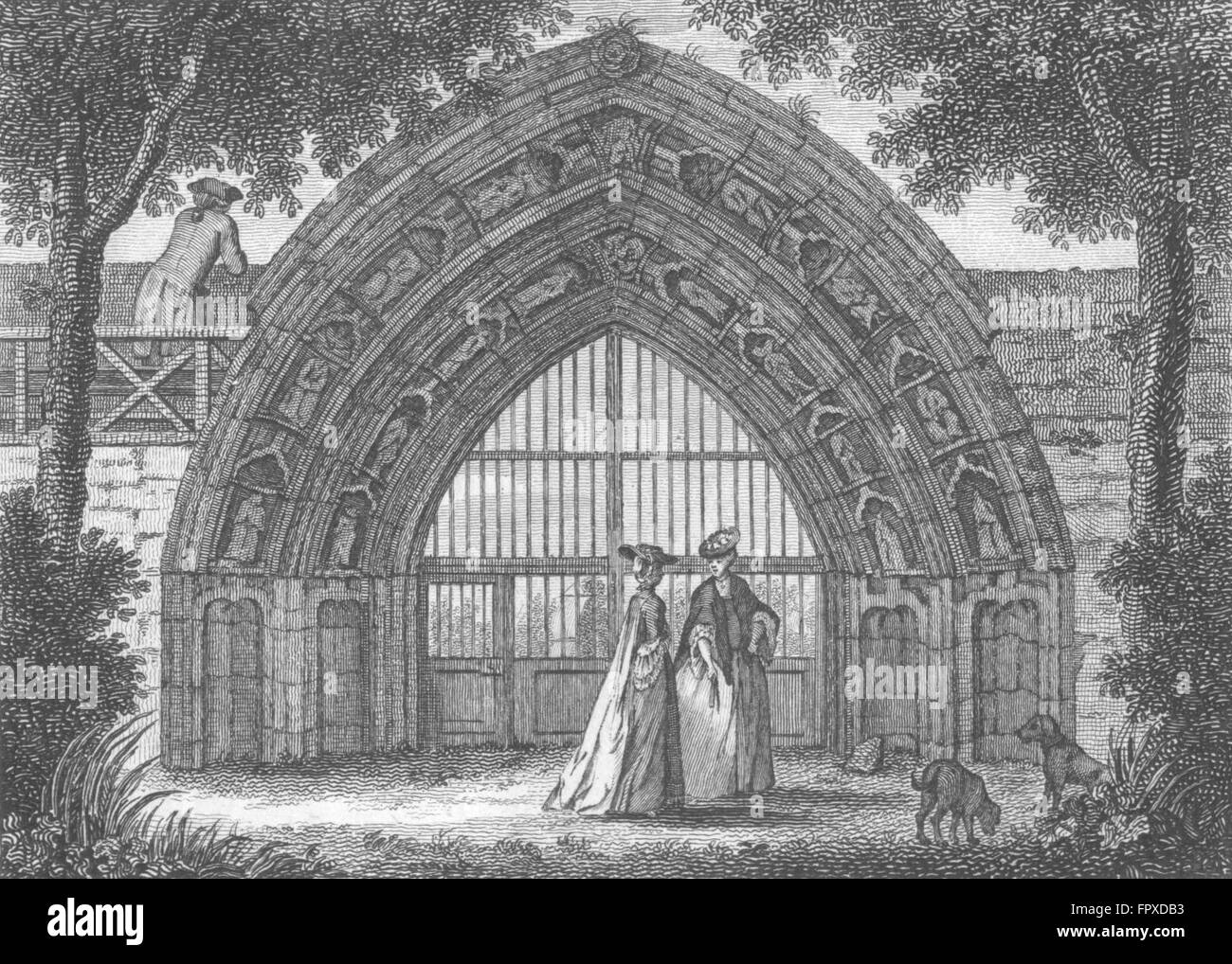 WORCS: Evesham Abbey: Grose: scan, antique print 1783 Stock Photo - Alamy