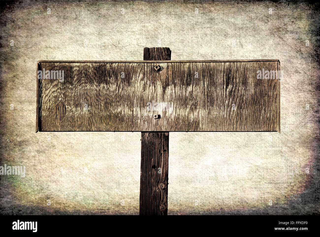 old weathered rectangular blank sign on a grunge background Stock Photo ...
