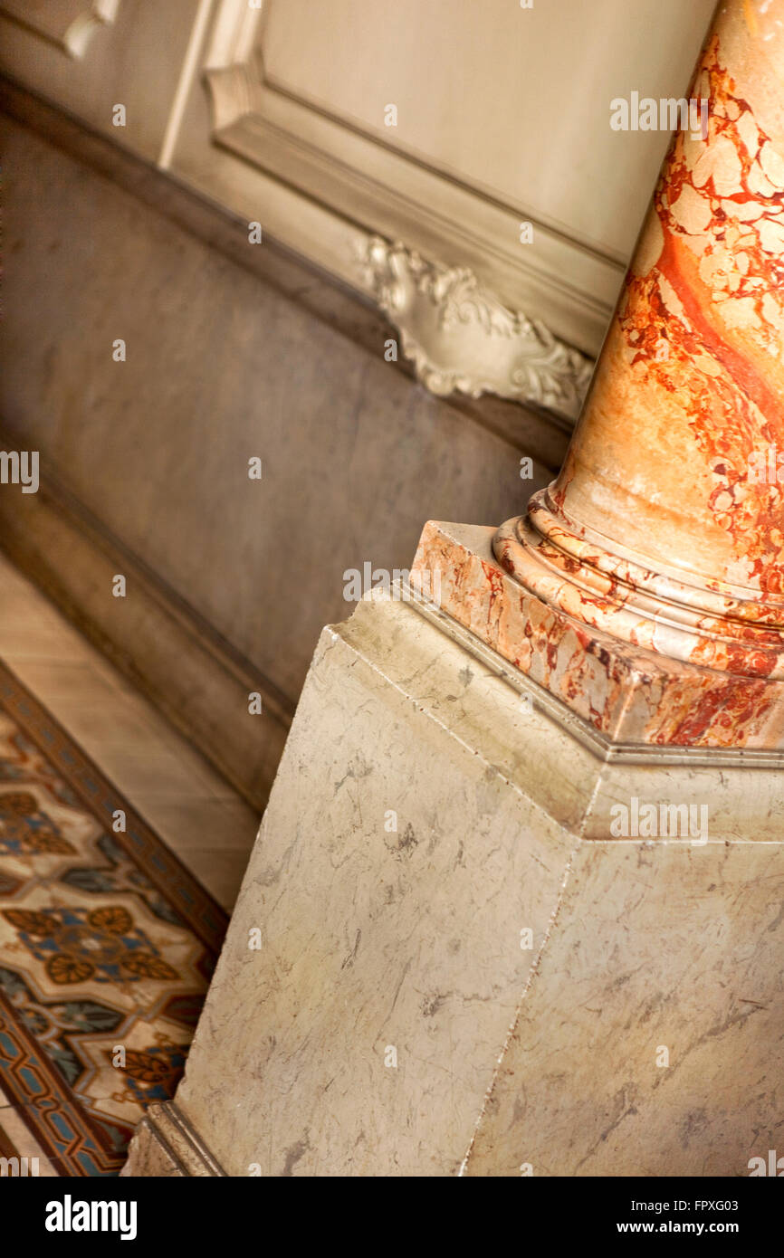 Marble hall of a stylish French mansion Stock Photo - Alamy
