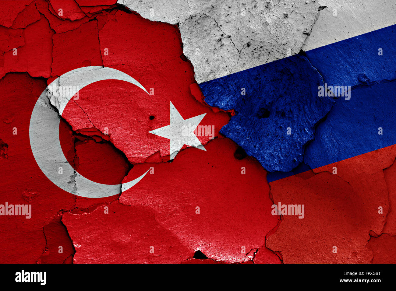 Russian turkish flags on hi-res stock photography and images - Alamy