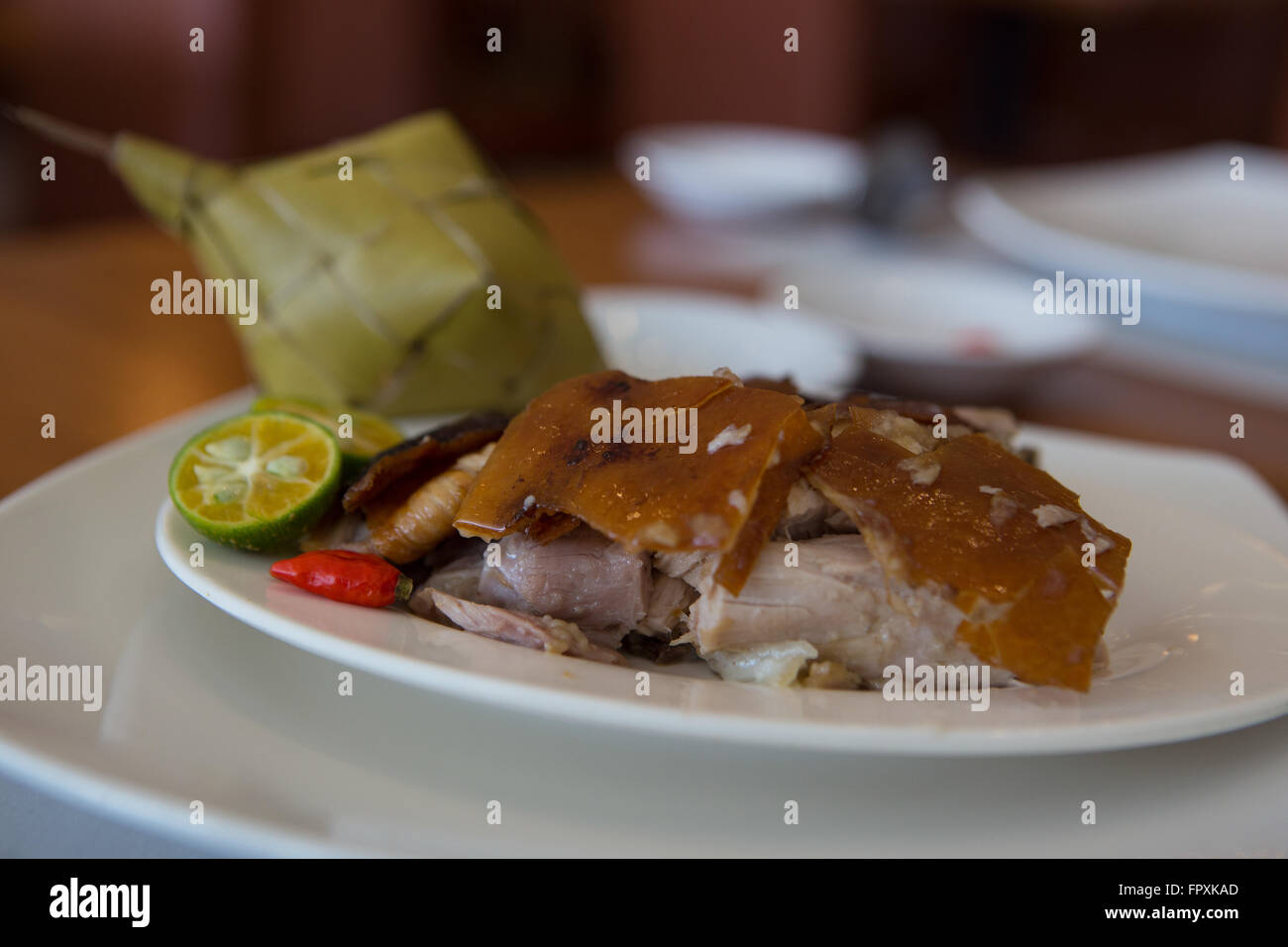 A culinary dish of the Philippines is a spit roasted pig known as ...