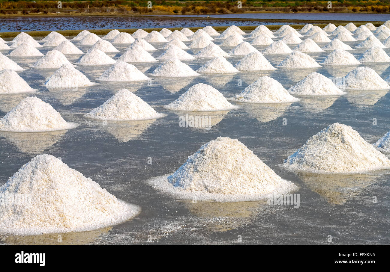 Salt farming in Thailand Stock Photo - Alamy