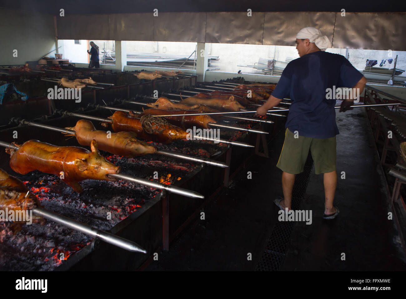 A culinary dish of the Philippines is a spit roasted pig known as ...