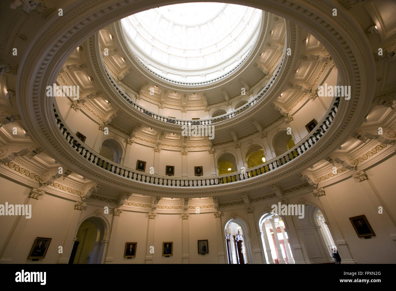 Texas state capitol building dome interior austin hi-res stock ...