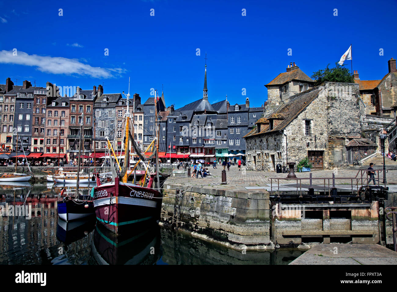 Honfleur france tourists hi-res stock photography and images - Alamy