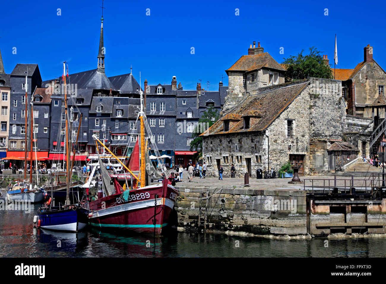 Honfleur harbour, Normandy, France Stock Photo - Alamy