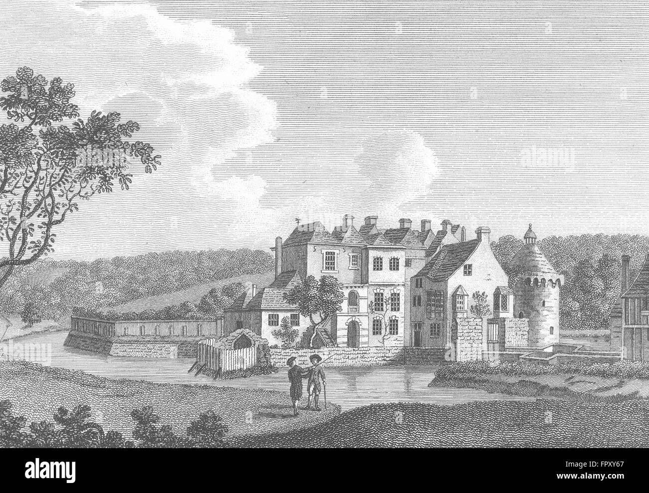 KENT: Scotney Castle, Sussex: Grose, antique print 1783 Stock Photo - Alamy