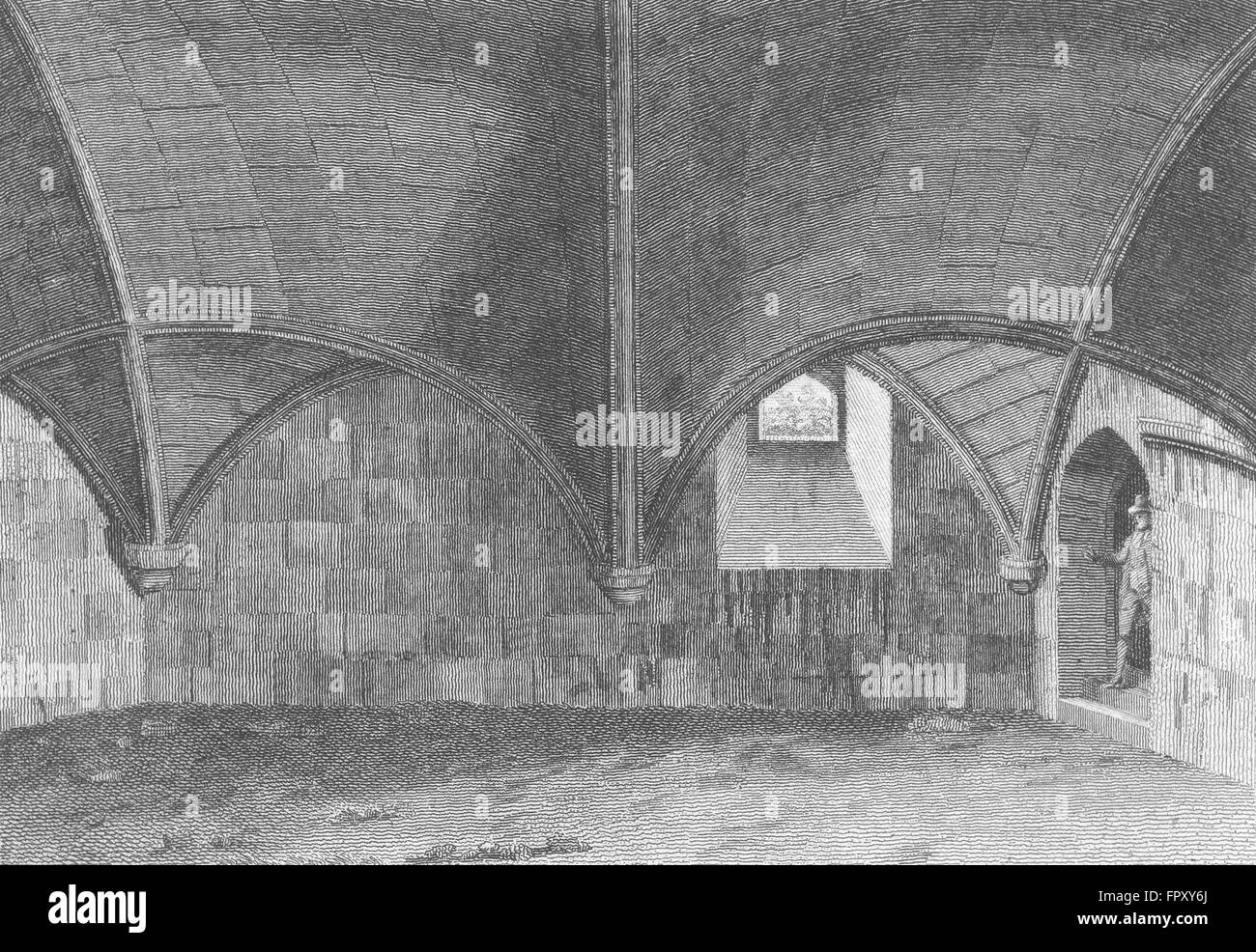 SUSSEX: crypt, Bosham: Grose, antique print 1783 Stock Photo - Alamy