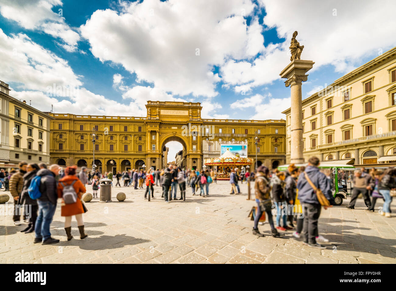 Republic square florence hi-res stock photography and images - Alamy