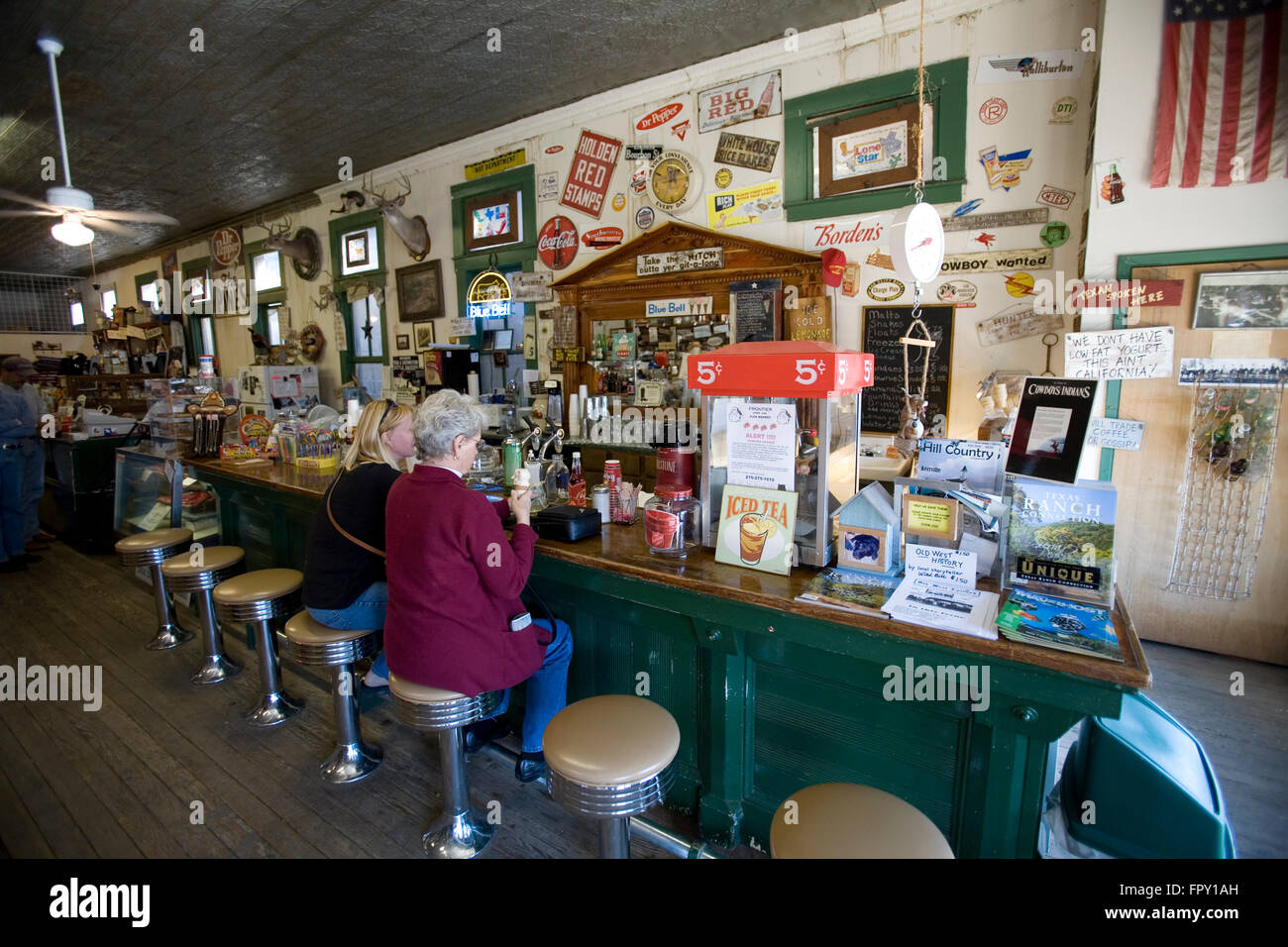 The Bandera General Store features an old-time soda fountain, Bandera ...