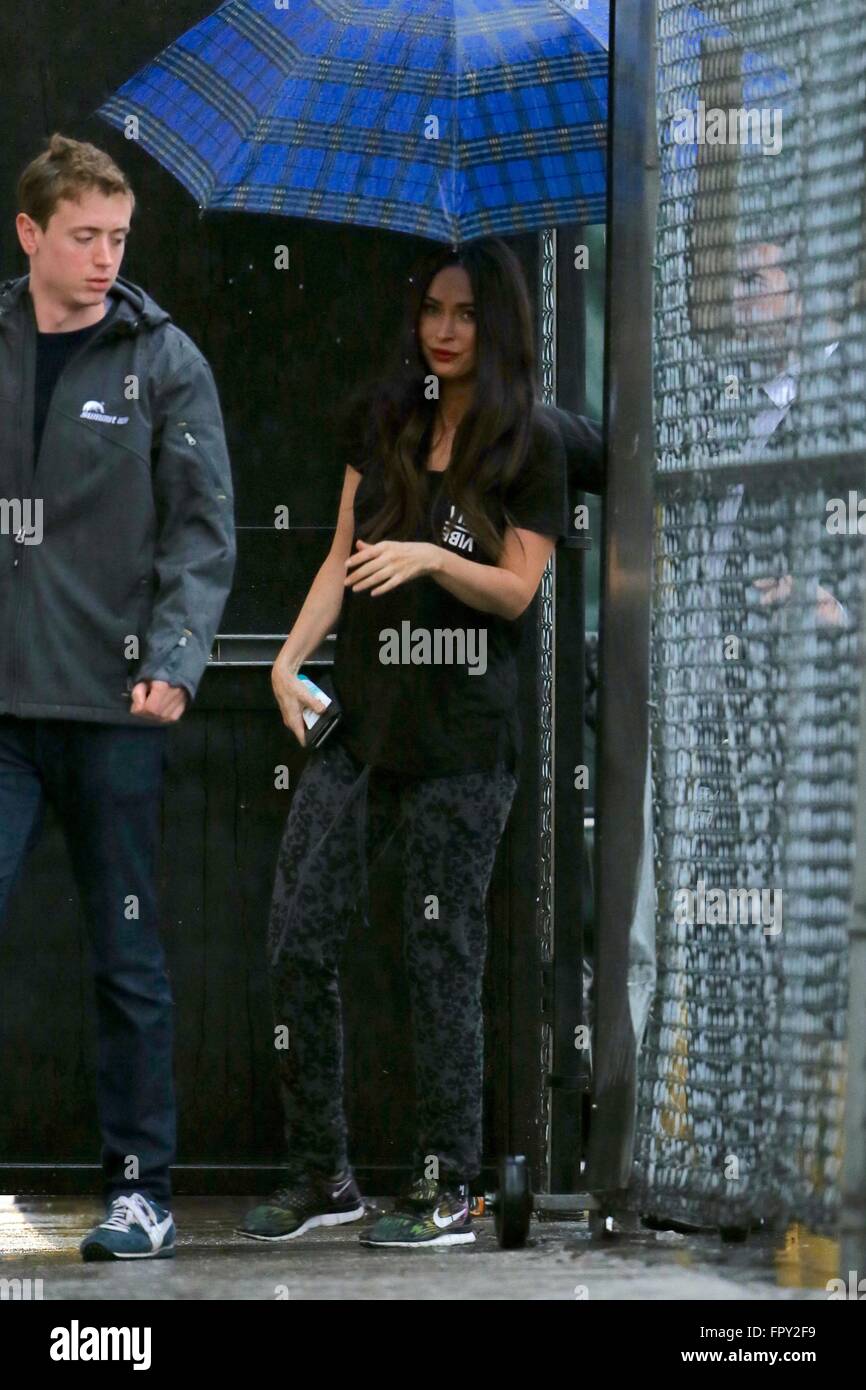 Megan Fox seen arriving at the ABC studios for Jimmy Kimmel Live ...