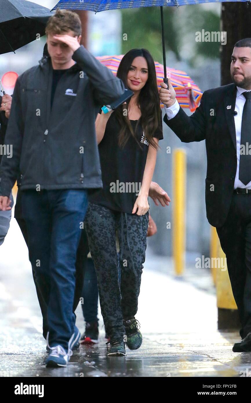 Megan Fox seen arriving at the ABC studios for Jimmy Kimmel Live ...