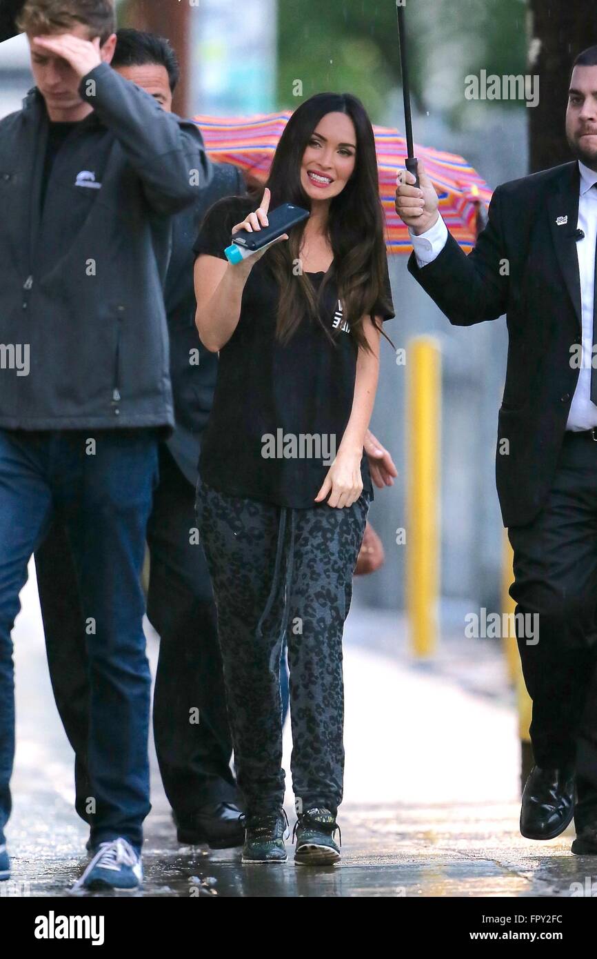 Megan Fox seen arriving at the ABC studios for Jimmy Kimmel Live ...