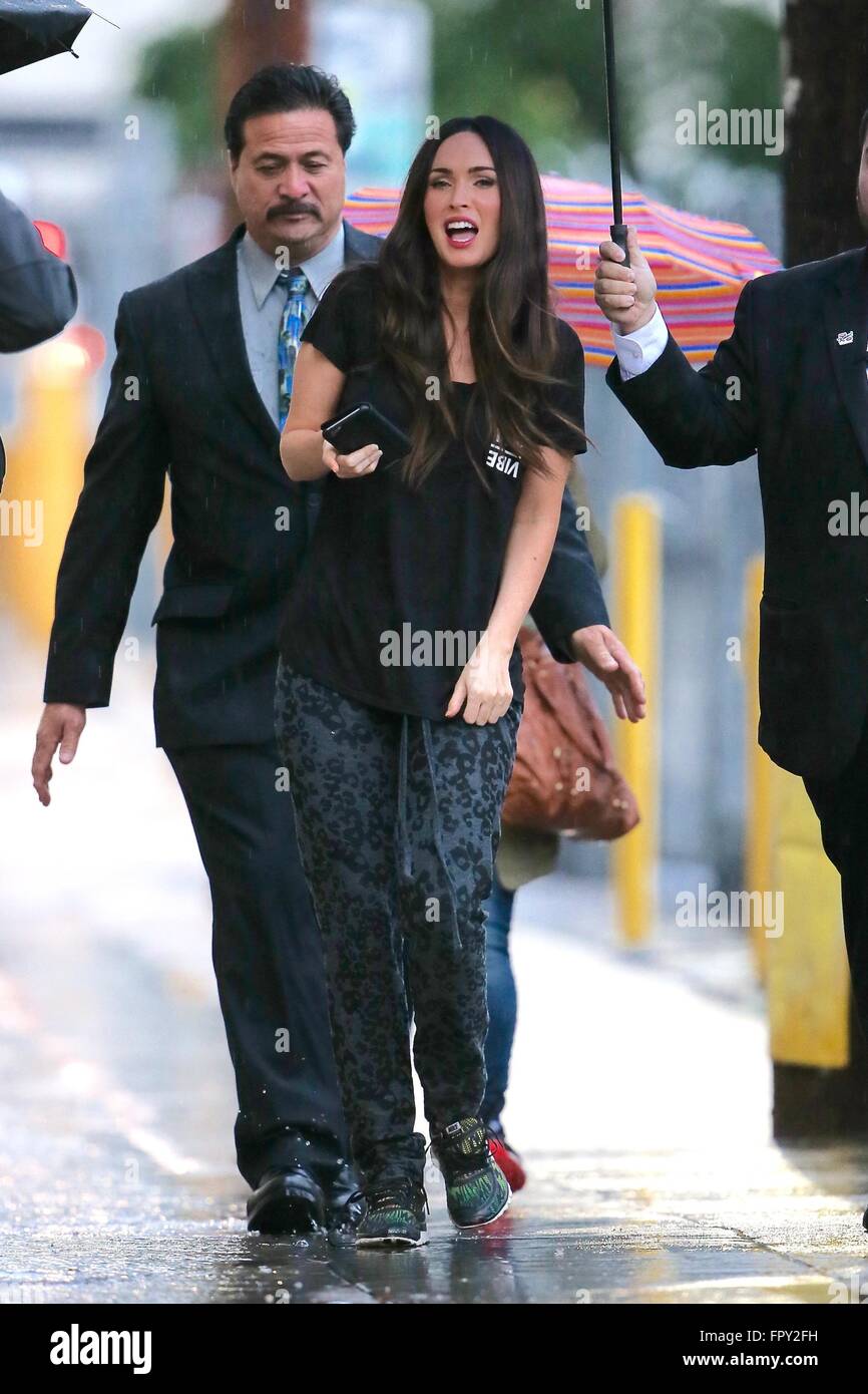 Megan Fox seen arriving at the ABC studios for Jimmy Kimmel Live ...